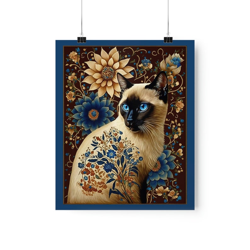 Siamese Cat Art Print Siamese Cat Poster Siamese Cat Wall Art Siamese ...