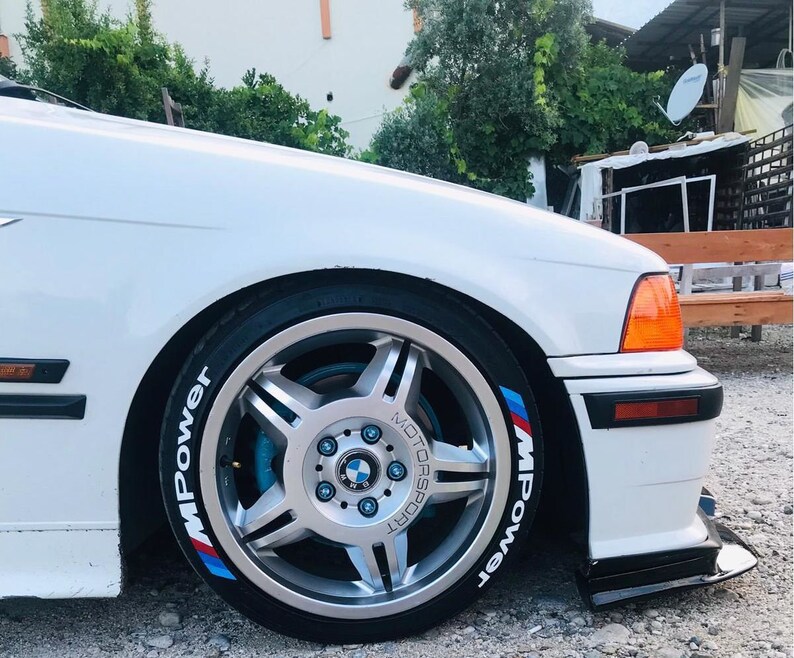 Bmw M Power Tire Stickers Witte Banden letters Tire Letters | Etsy