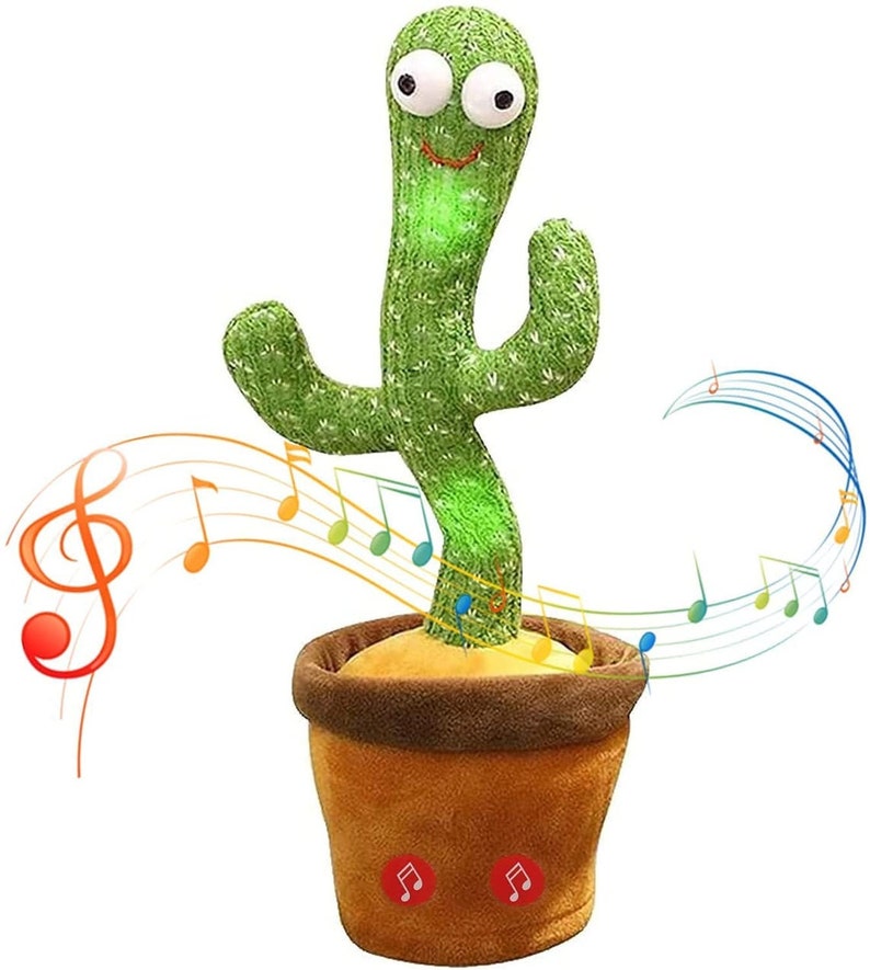 Dancing Cactus Repeat Dancing Cactus Toy Record Glow Singing | Etsy
