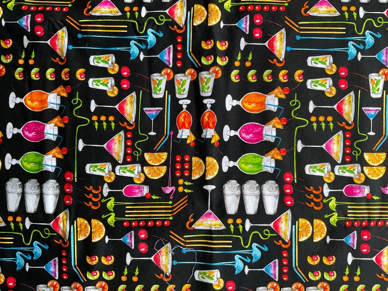 Fabric Visual Arts Tropical Punch Novelty Cotton Fabric Fun and ...
