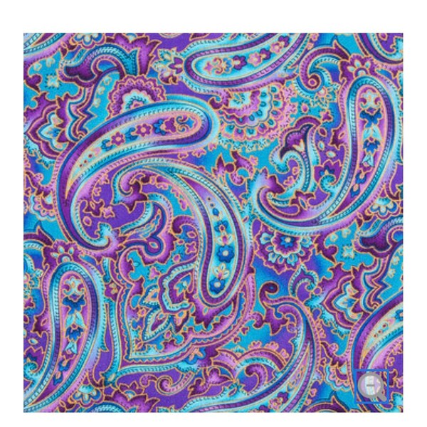 Purple Teal Fabric - Etsy