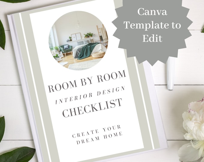 Editable Printable Interior Design Checklist, Room by Room List ...