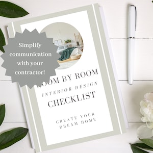 Editable Printable Interior Design Checklist, Room by Room List ...
