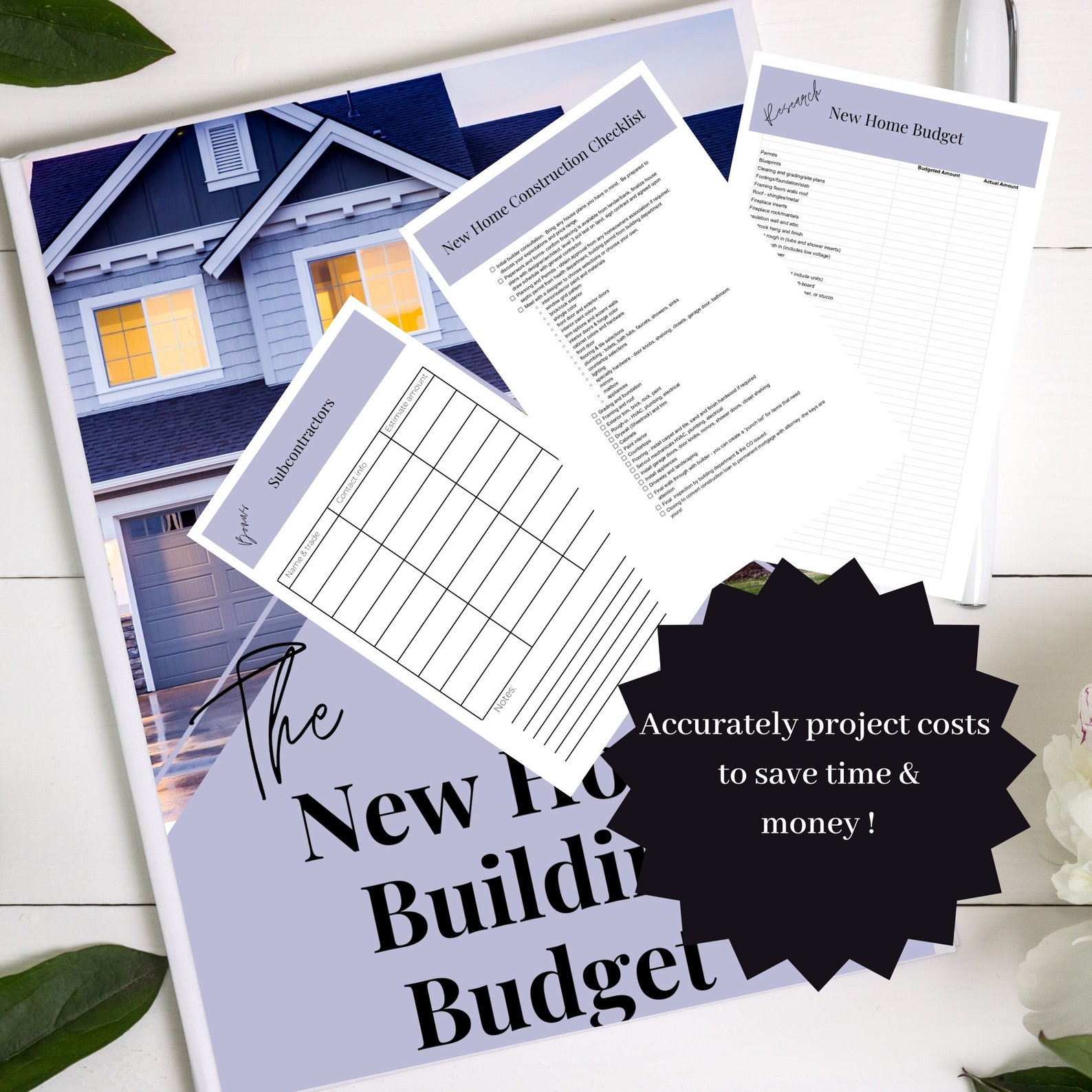 Home Budget Spreadsheet, Construction Cost Tracker, Excel Spreadsheet ...