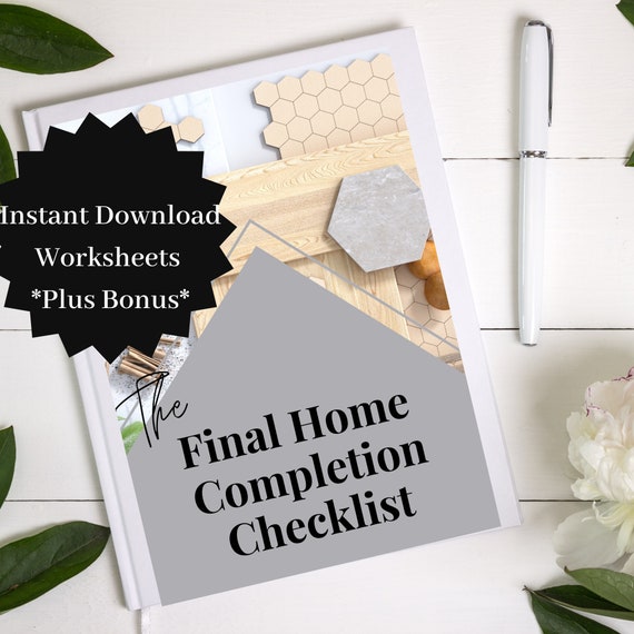 Printable Final Home Completion Checklist Moving Checklist - Etsy