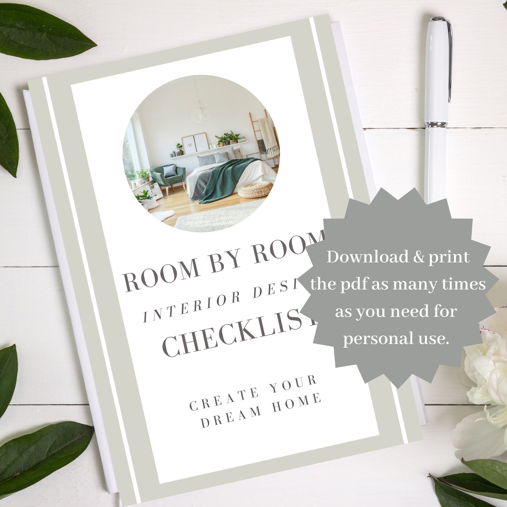 Editable Printable Interior Design Checklist Room by Room - Etsy Australia