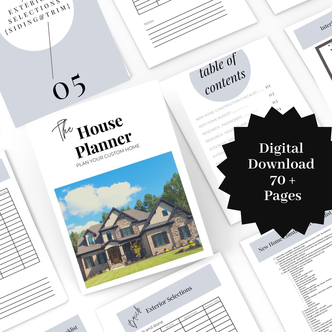 Home Renovation Planner, Home Building Checklist, Interior Design ...