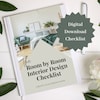 Editable Printable Interior Design Checklist, Room by Room List ...