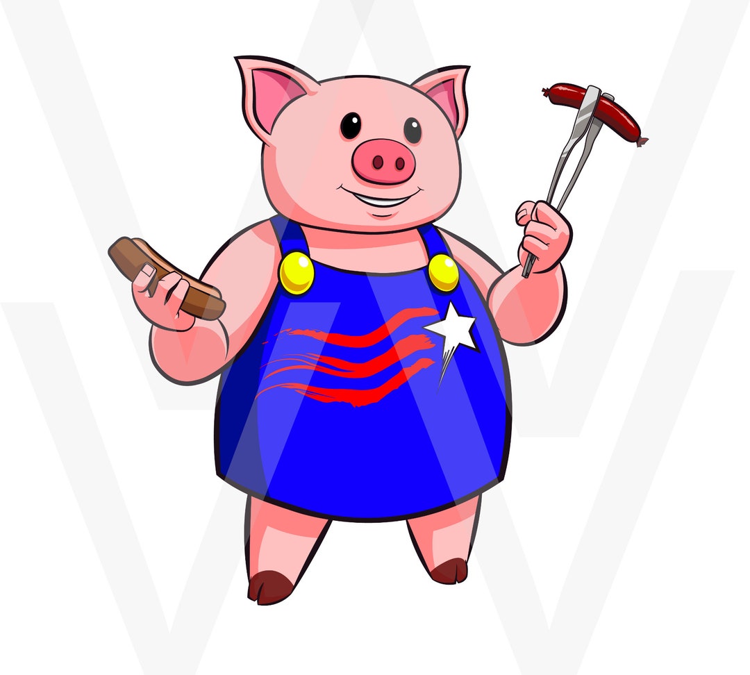 BBQ Pig SVG - Etsy