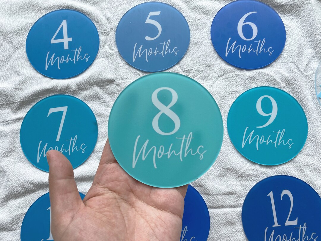 Acrylic Baby Milestone Discs, Monthly Milestone Set, Personalized Baby ...