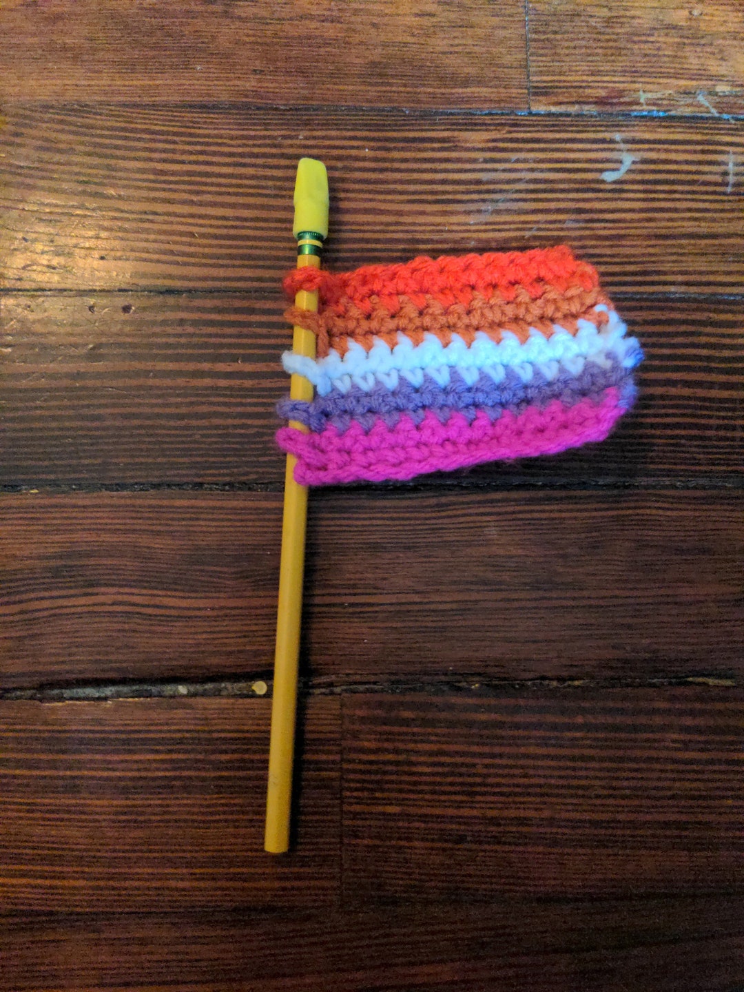 Crocheted Pencil Flags - Etsy