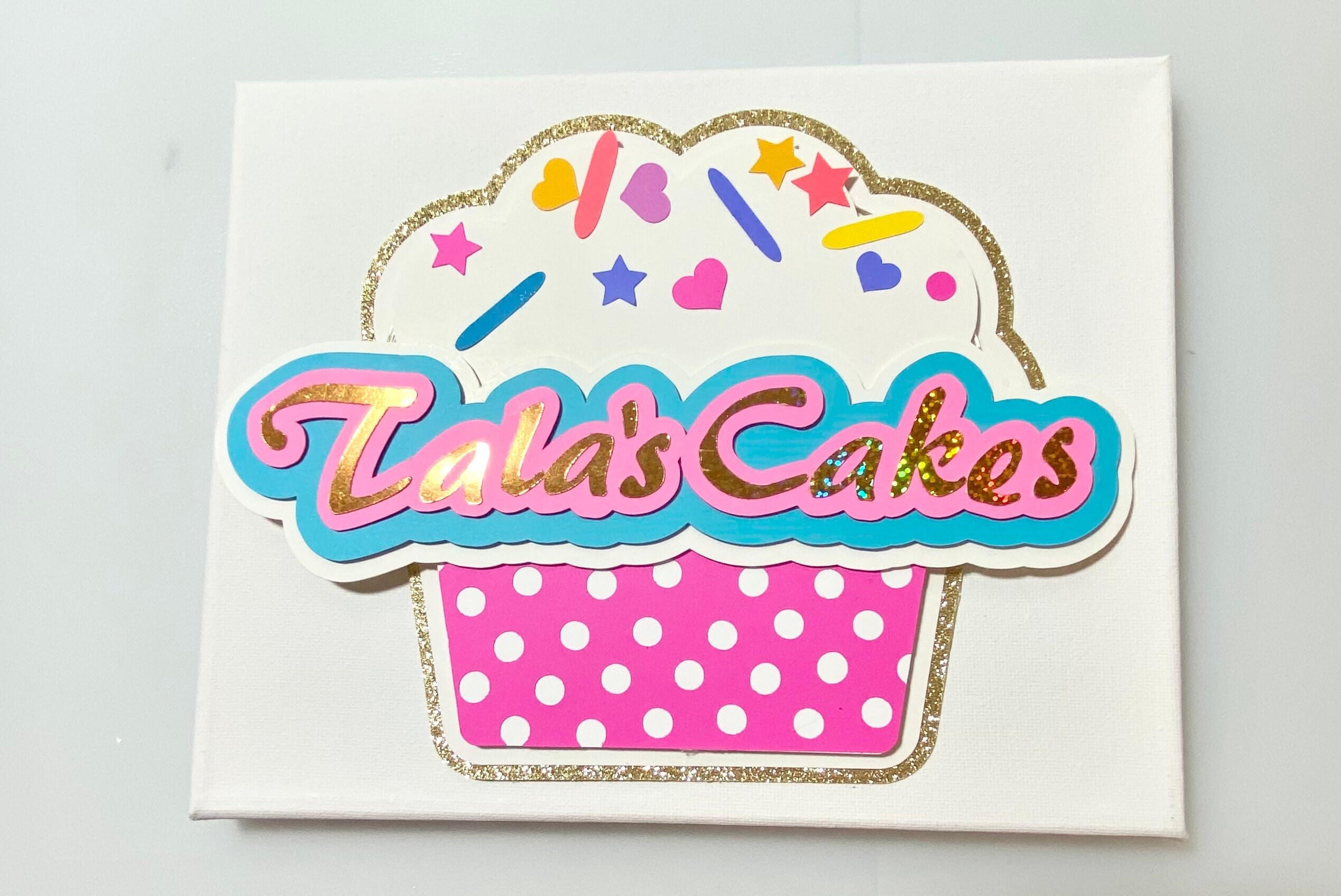 Customizable Brand Logo Signe, Bakery Logo Sign, Cupcake Shape Bakery ...