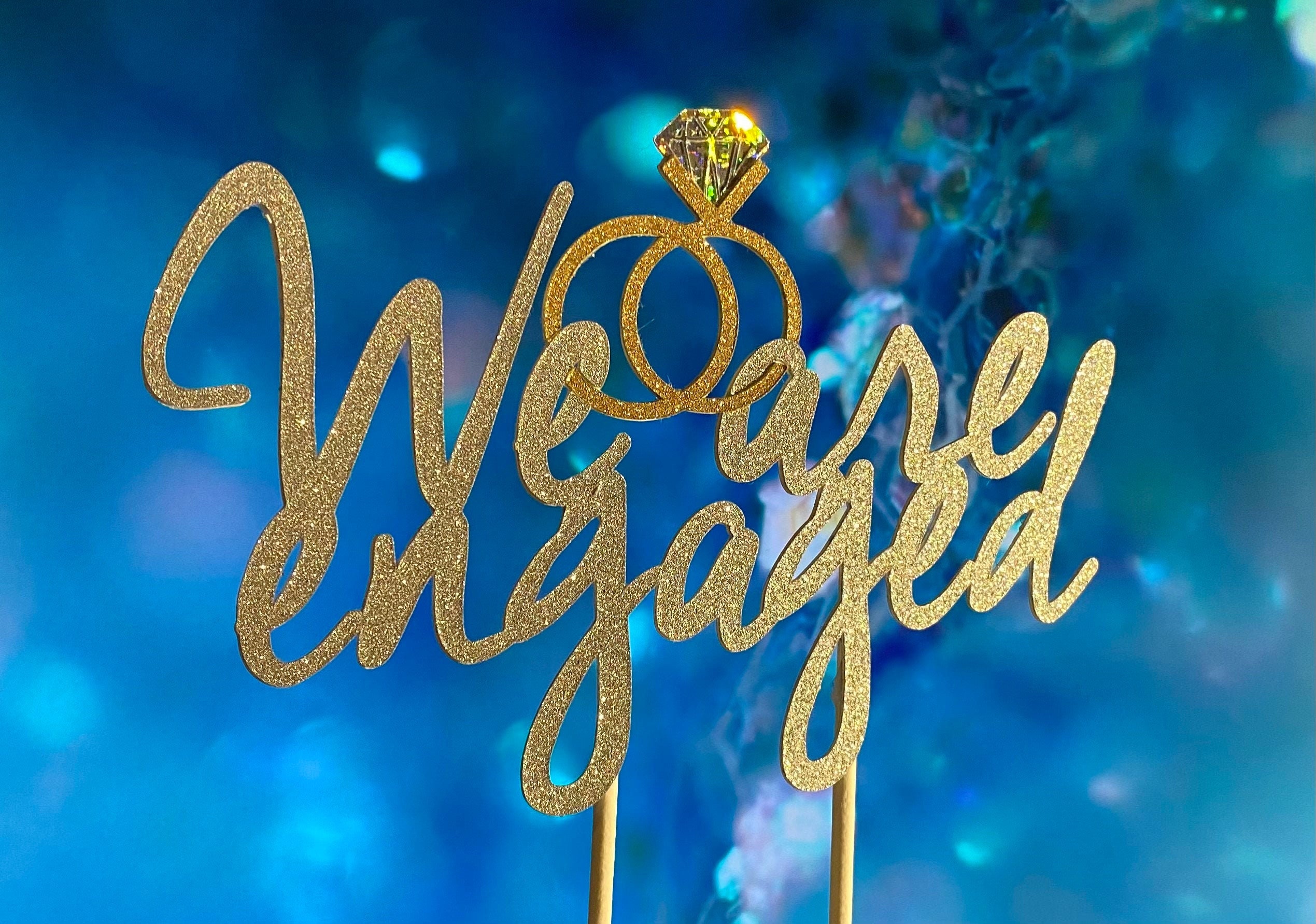 Cake Topper para fiesta de compromiso topper de pastel de | Etsy