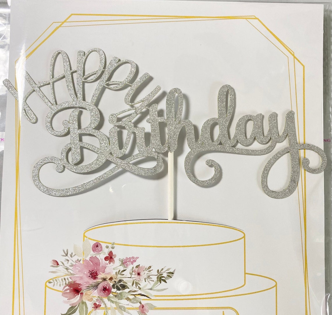 Happy Birthday Cake Topper - Etsy