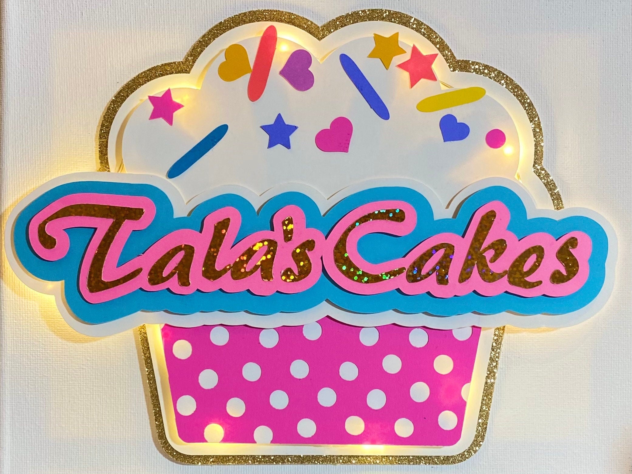 Customizable Brand Logo Signe, Bakery Logo Sign, Cupcake Shape Bakery ...