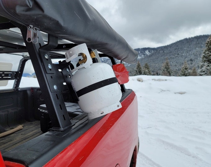 Dual 5 Lb Propane Tank Cylinder Mount, Twin Tanks, Cradle for Camping ...