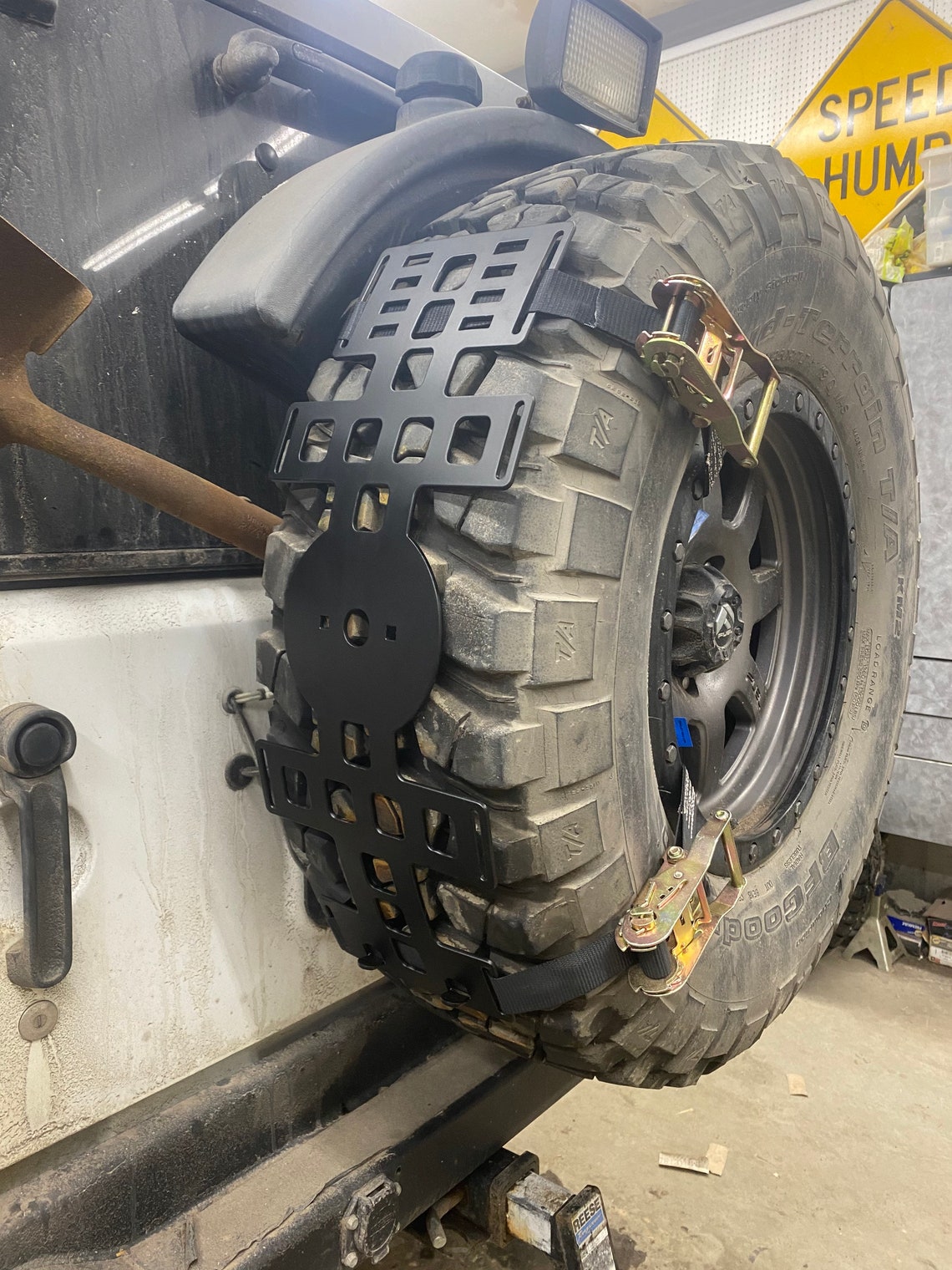 Spare Tire Fire Pit Ring With Accessory Mounting Plate - Etsy