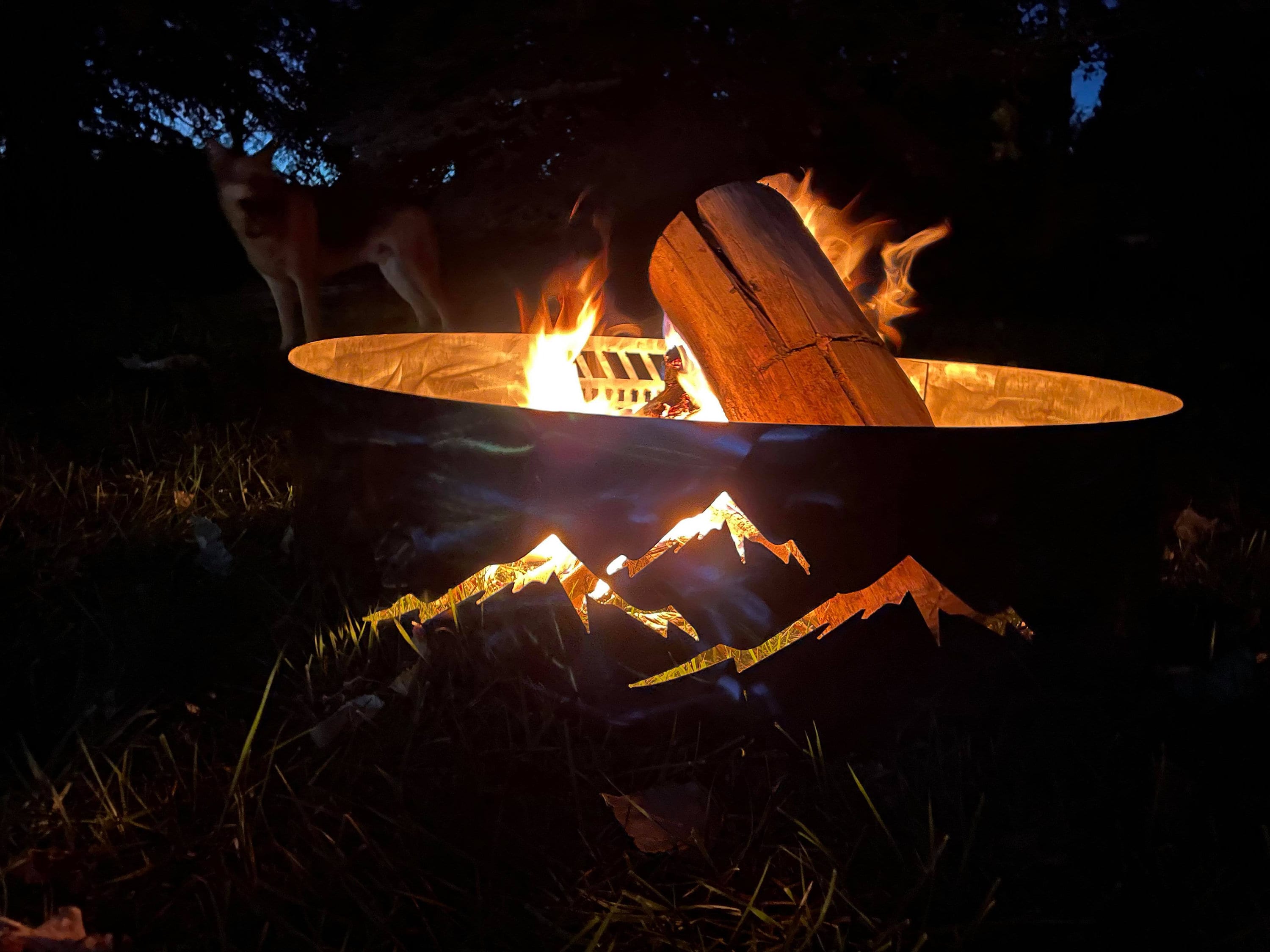 Spare Tire Fire Pit Ring With Accessory Mounting Plate - Etsy