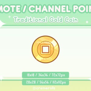 Traditional Gold Coin Emote - Channel Point - Streamer Graphics ...