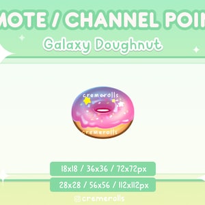 Galaxy Doughnut Emote - Channel Point - Food - Baked Pastry - Treat ...