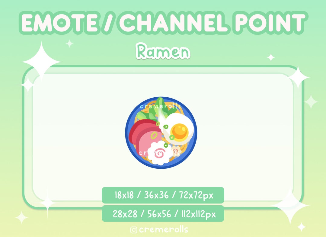 Ramen Emote - Noodle Soup - Channel Point - Food - Streamer Graphics ...