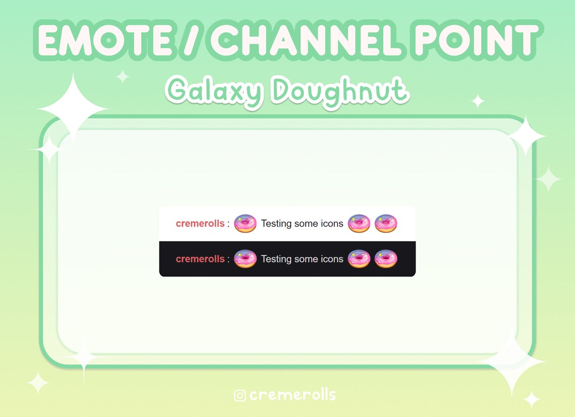 Galaxy Doughnut Emote - Channel Point - Food - Baked Pastry - Treat ...