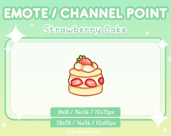 Chocolate Strawberry Mochi Emote - Channel Point - Food - Choco - Sweet ...