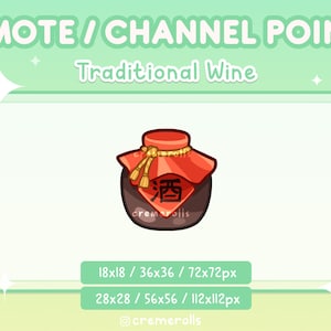 Traditional Wine Emote - Channel Point - Drink - Streamer Graphics ...