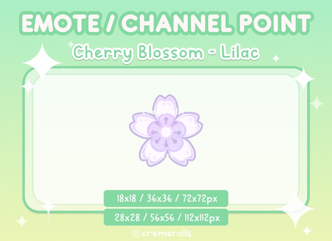 Cherry Blossom Emote - Channel Point - Flower - Cute - Sakura - Spring ...
