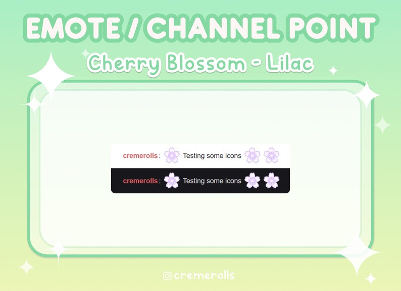 Cherry Blossom Emote - Channel Point - Flower - Cute - Sakura - Spring ...