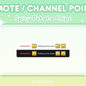 Spicy Potato Chips Emote - Channel Point - Food - Cracker - Biscuit ...