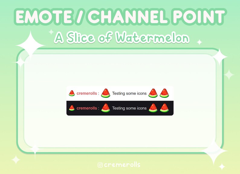 A Slice of Delicious Watermelon Emote - Fruit - Refreshing - Summer ...