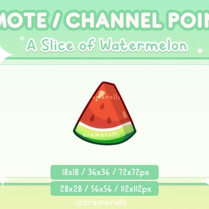 A Slice of Delicious Watermelon Emote - Fruit - Refreshing - Summer ...