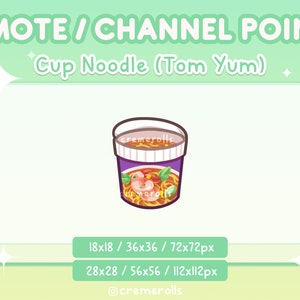 Cup Noodle Emote - Channel Point - Instant - Meal - Streamer Graphics ...
