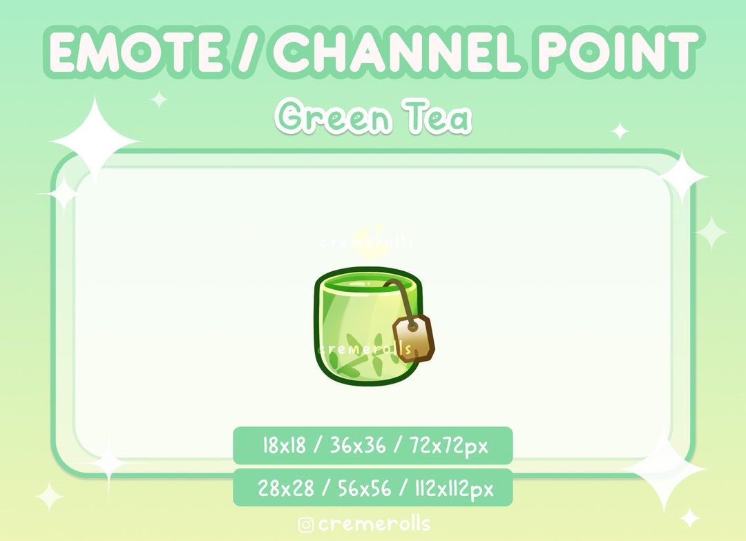 Japanese Green Tea Emote - Channel Point - Drink - Streamer Graphics ...