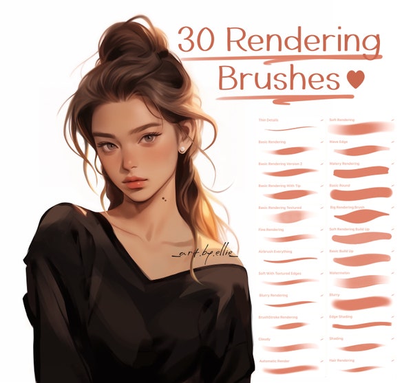 54 Procreate Rendering Brushes, Procreate Rendering Brushset, Lineart and Sketch Brushes - Etsy ...