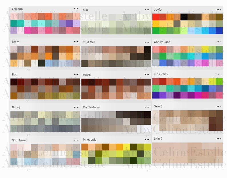 110 Procreate Color Palettes Bundle, 3300 Colors (digital Download) - Etsy