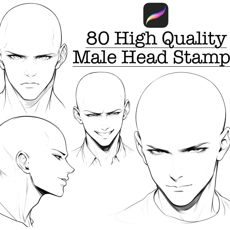 Anime Heads Male - Etsy