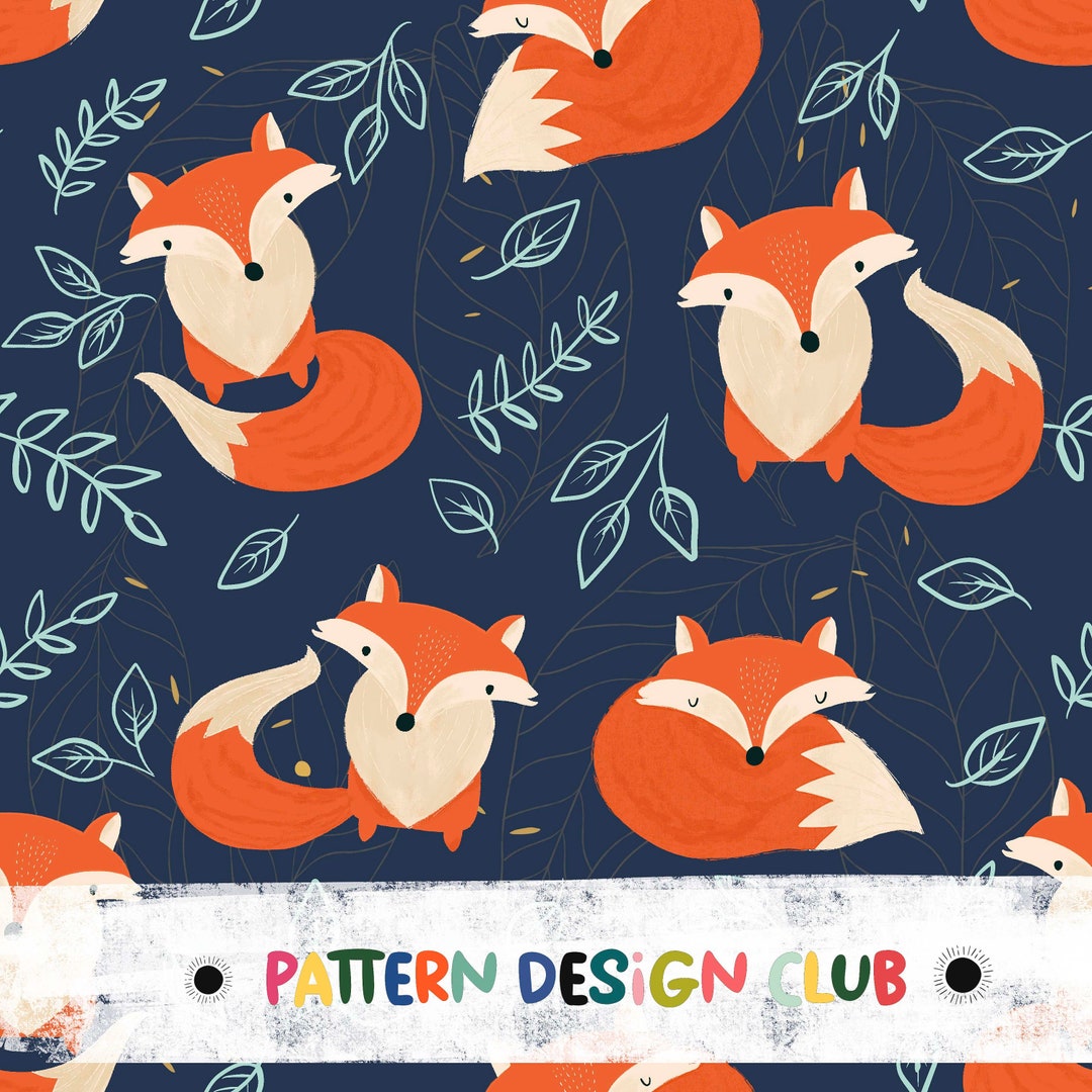 Instant Download - Woodland Animal Pattern, Surface Pattern Design ...