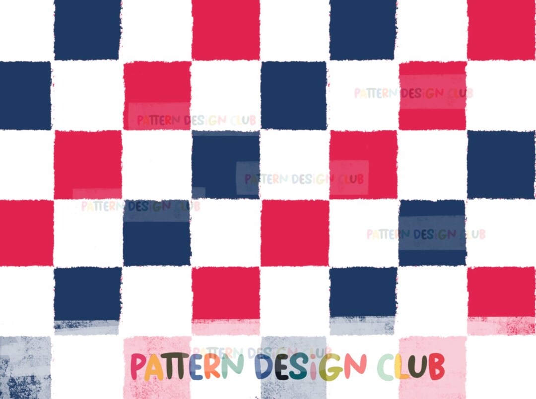 July 4th Check Plaid Seamless Pattern File, Fourth of July Seamless ...