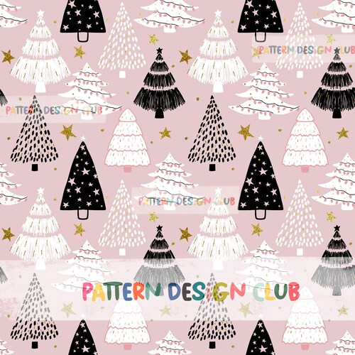 INSTANT DOWNLOAD Christmas Seamless Pattern Digital Paper - Etsy