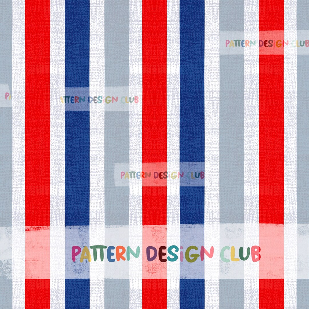 July 4th Red Blue Lines Seamless Pattern File, Fourth of July Stripes ...