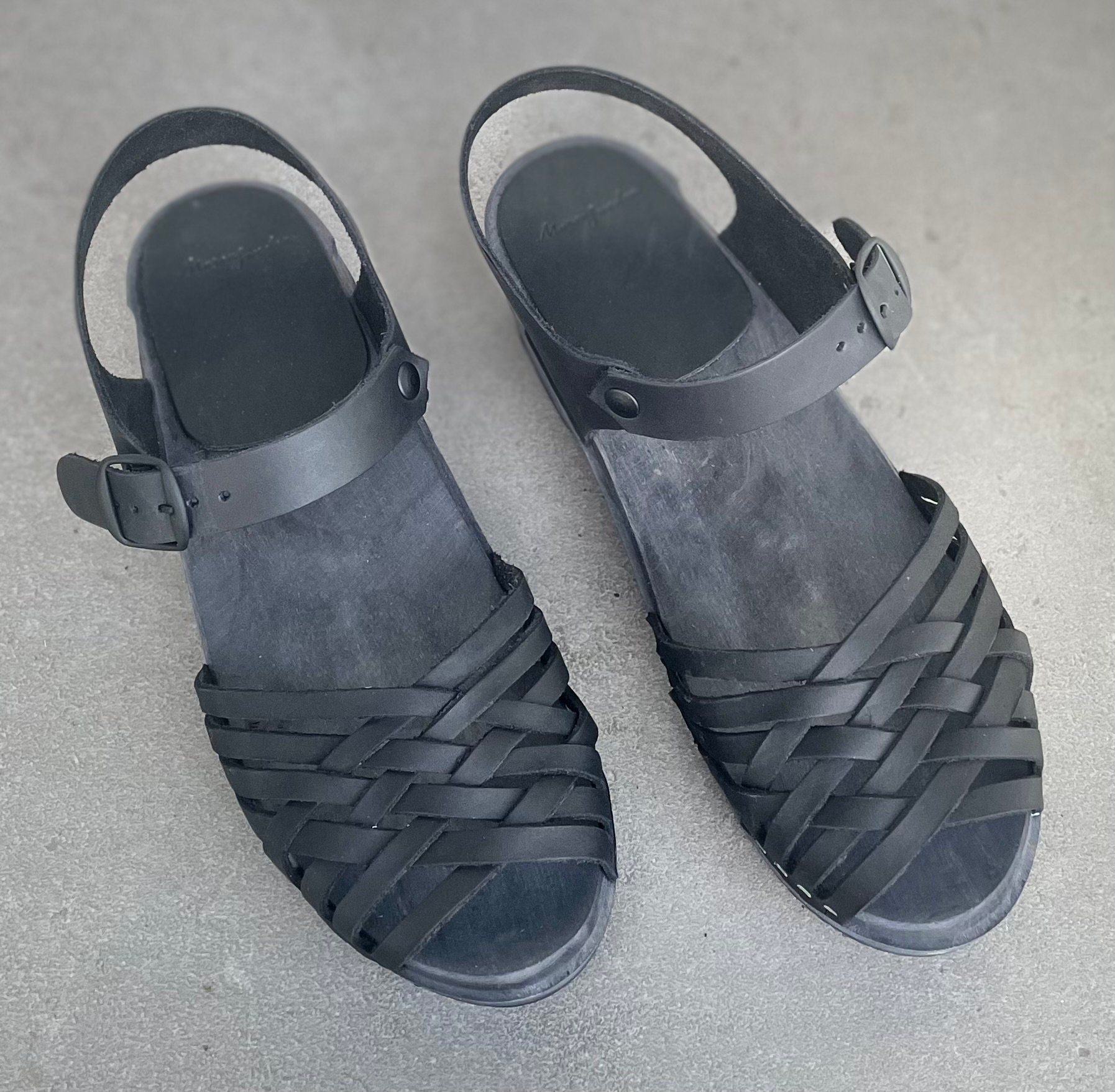 Swedish Clogs, Matilda Low Heel, Black Nubuck. Made in Sweden. - Etsy