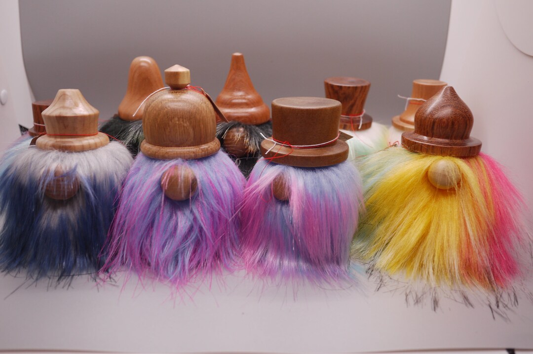 Handmade Lathe Turned Wooden Gonks - Etsy