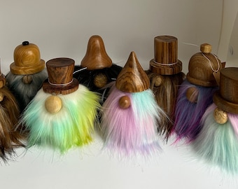 Wooden Gnomes - Gonks Handmade, Lathe Turned Wood Gnome - Gonk Made ...