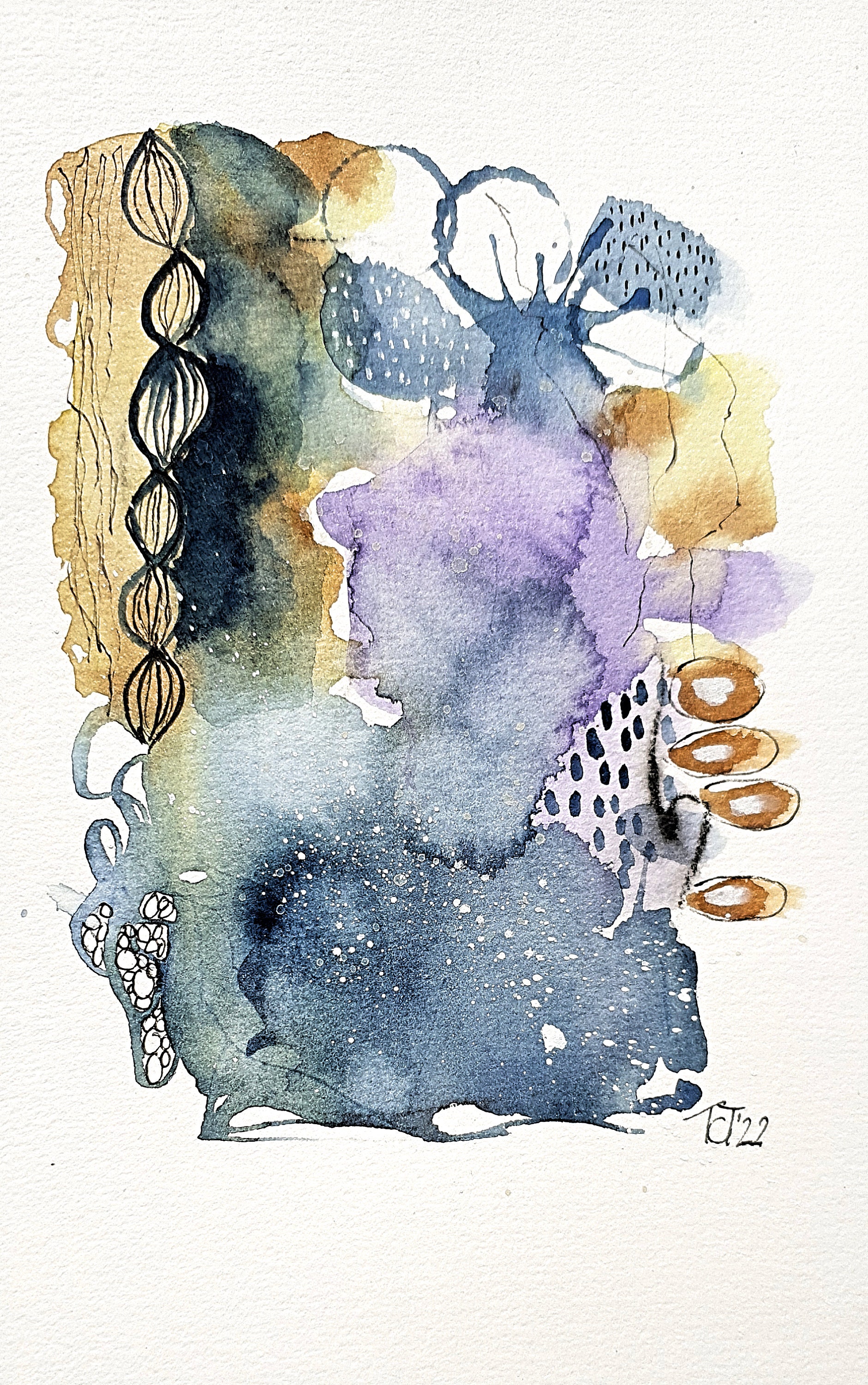 Abstract Original Art on Paper Watercolour Art Abstract - Etsy