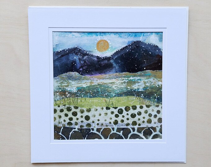 Abstract Collage No 4, Original Landscape Collage Art on Paper ...