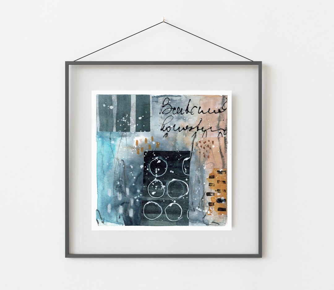 Abstract Collage Art No 2, Original Art on Paper, Minimalist Art, Hand ...