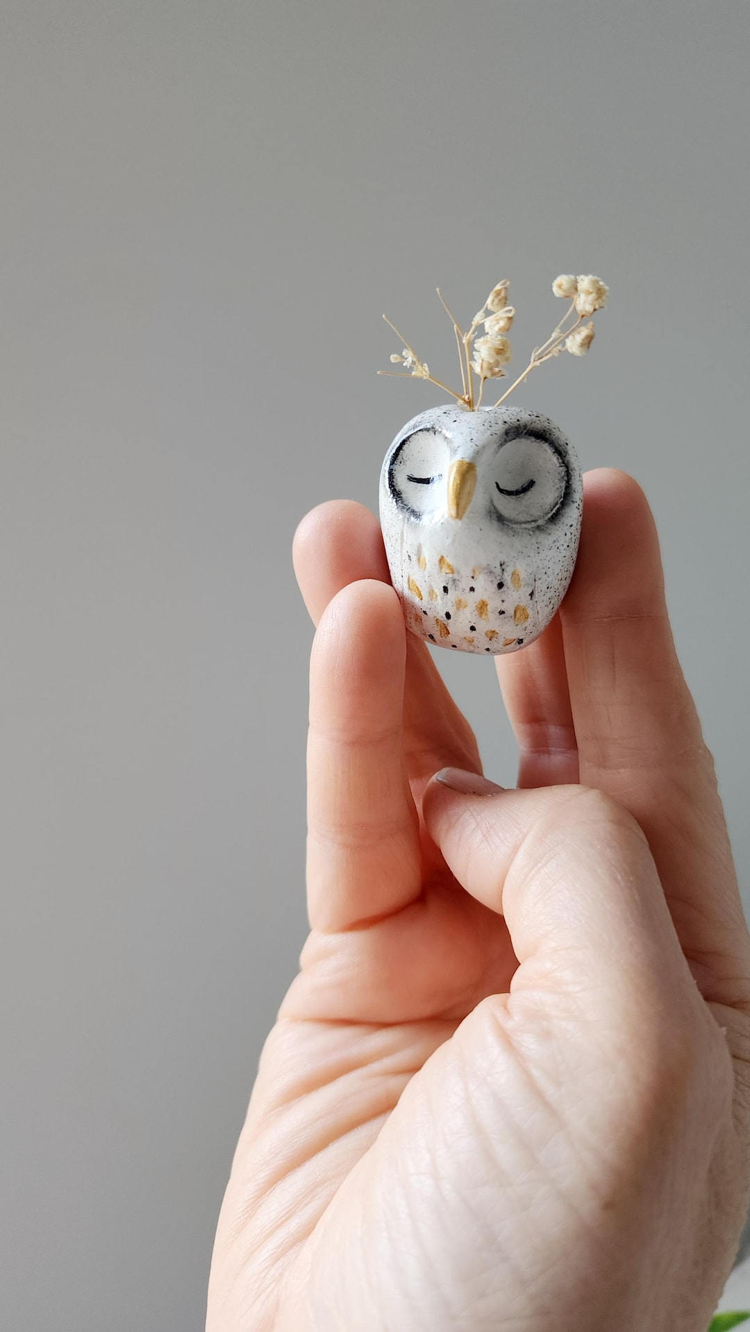 Little Clay Owl Vase , Owl Incense Holder, Owl Gifts, Handmade Owl ...