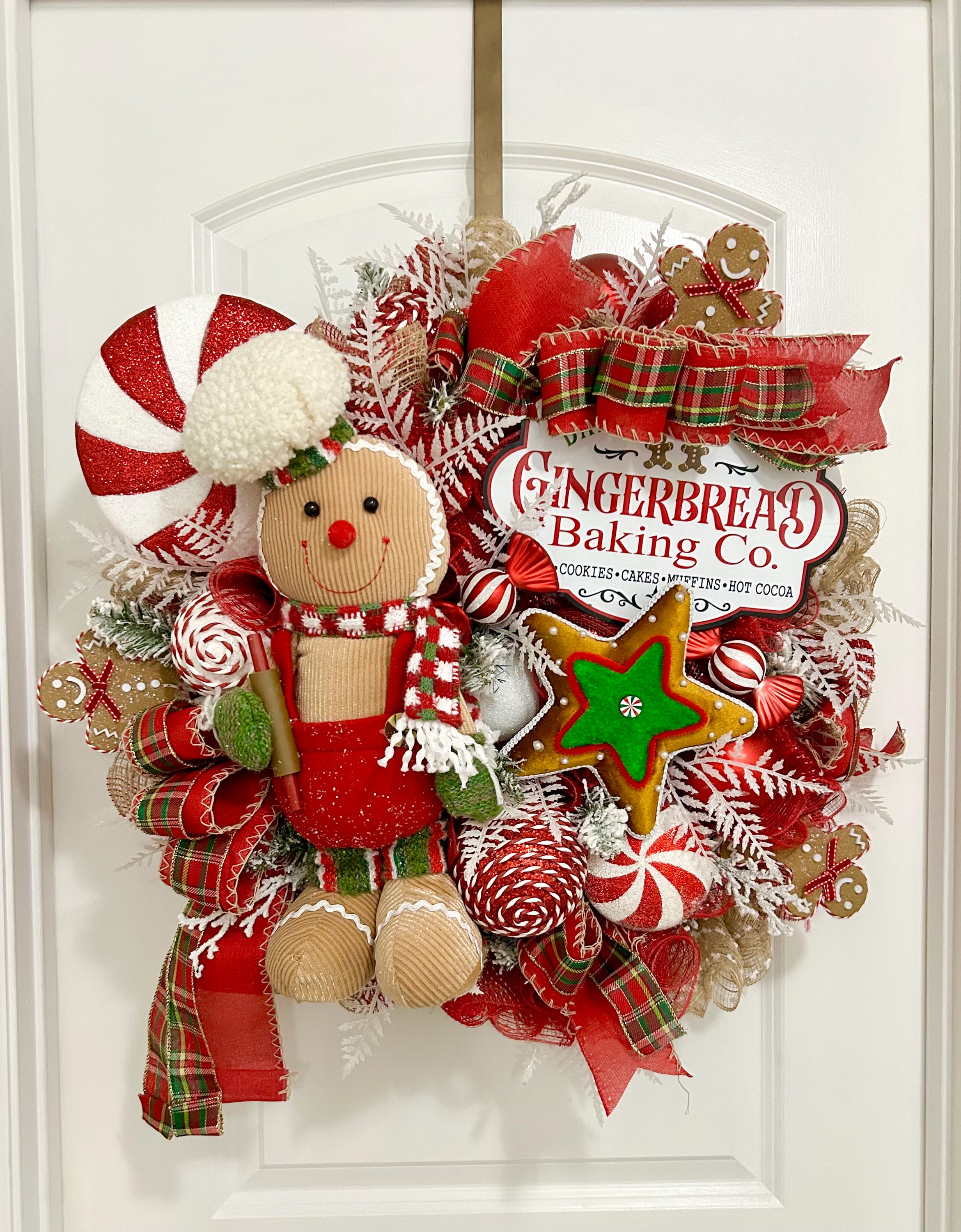 Gingerbread Baker Wreath, Gingerbread Wreath, Christmas Wreath, Holiday ...